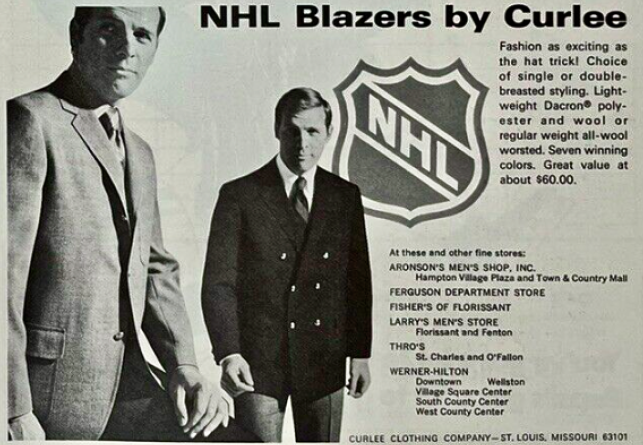 Vintage NHL Blazers 1970 Curlee Clothing Co. Men's Suits | HockeyGods